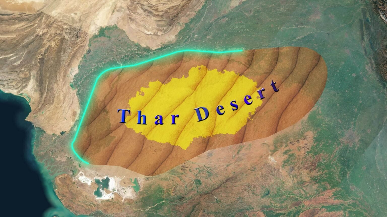 Thar Desert Map: India & Pakistan (PDF, SVG, KML)